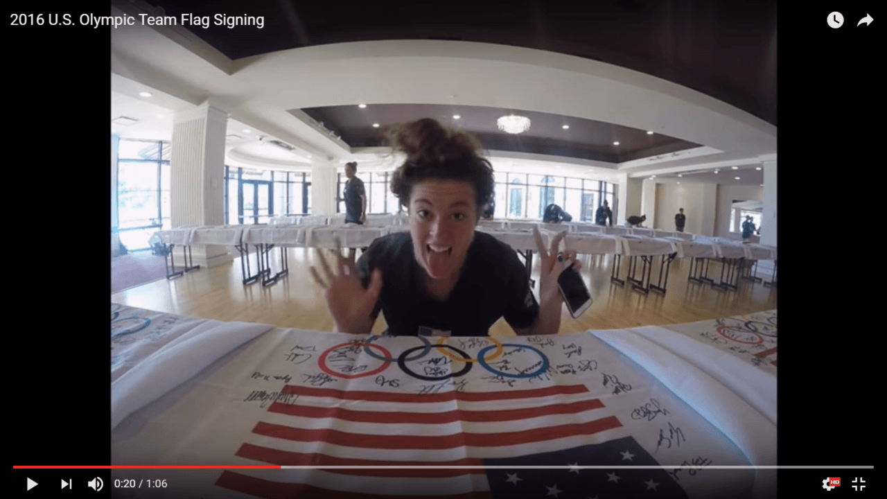 Watch the 2016 U.S. Olympic Team Sign Official Flags