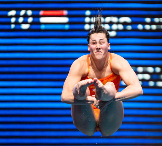 Inge Jansen Wins 3-Meter Title by 1.25 Points at European Diving ...